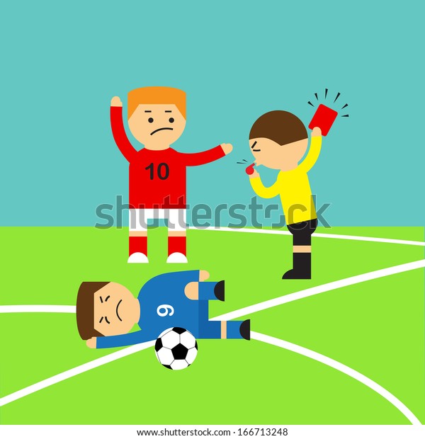 Referee Showing Red Card Soccer Player Stock Vector (Royalty Free ...