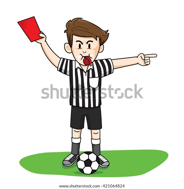 Vector de stock (libre de regalías) sobre Referee Soccer Red Card ...