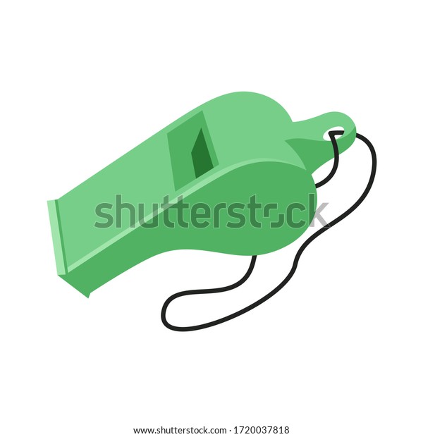 Referee Whistle Vector Illustration Isolated On Stock Vector (Royalty ...