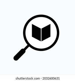 Reference Icon Book Magnifier Symbol Vector Stock Vector (Royalty Free ...