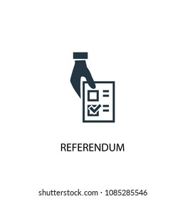Referendum Icon Simple Element Illustration Referendum Stock Vector ...