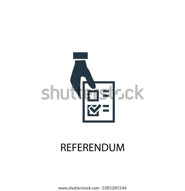 Referendum Icon Simple Element Illustration Referendum Stock Vector ...