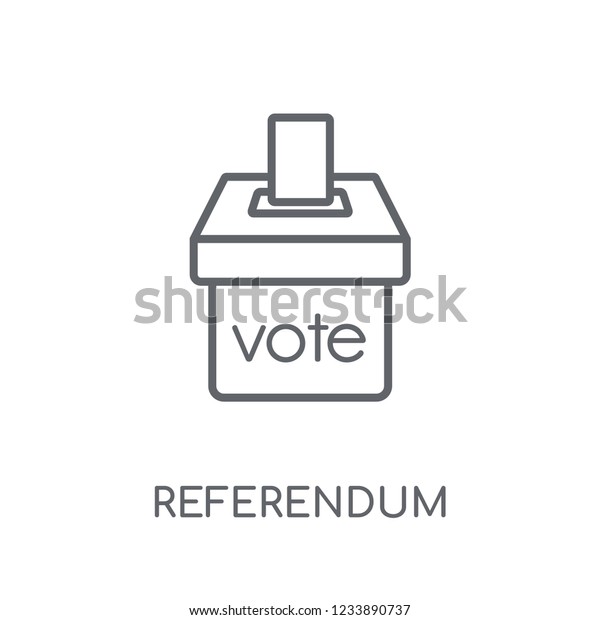 Referendum Linear Icon Modern Outline Referendum Stock Vector (Royalty ...