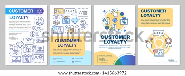 Referral Customer Loyalty Brochure Template Layout Stock Vector ...
