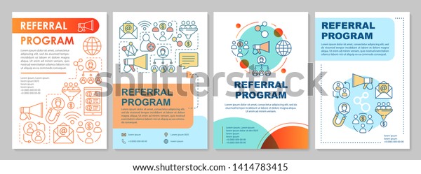 Referral Marketing Program Brochure Template Layout Stock Vector ...