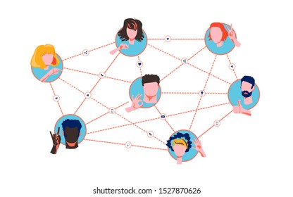 Referral Network Program Marketing Concept Refer Stock Vector (Royalty ...