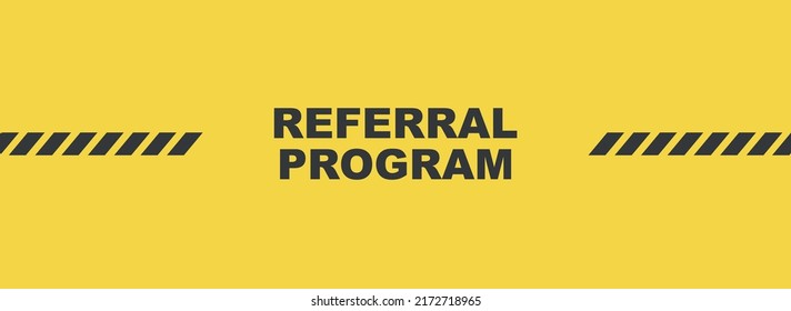 Referral Program Sign On White Background Stock Vector (Royalty Free ...
