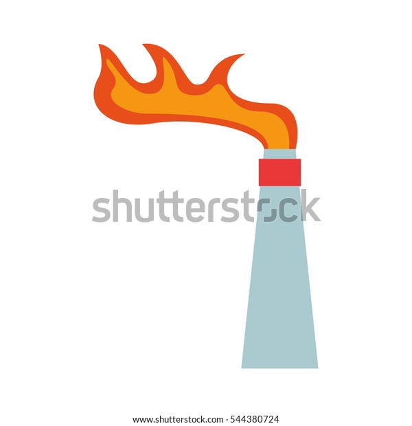 Refining Plant Chimney Isolated Icon Vector Stock Vector (Royalty Free ...