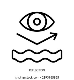 Reflection Icon Line Art Style Design Stock Vector (Royalty Free ...