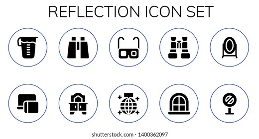 Reflection Icon Set 10 Filled Reflection Stock Vector (Royalty Free ...
