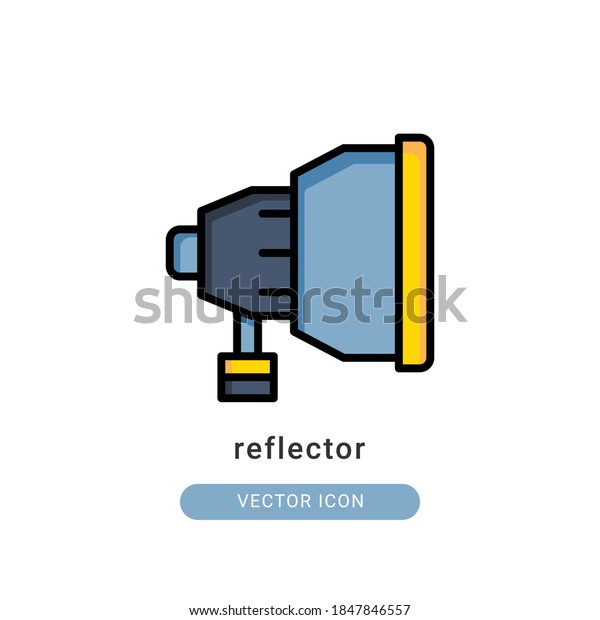 Reflector Icon Vector Illustration Reflector Icon Stock Vector (Royalty ...