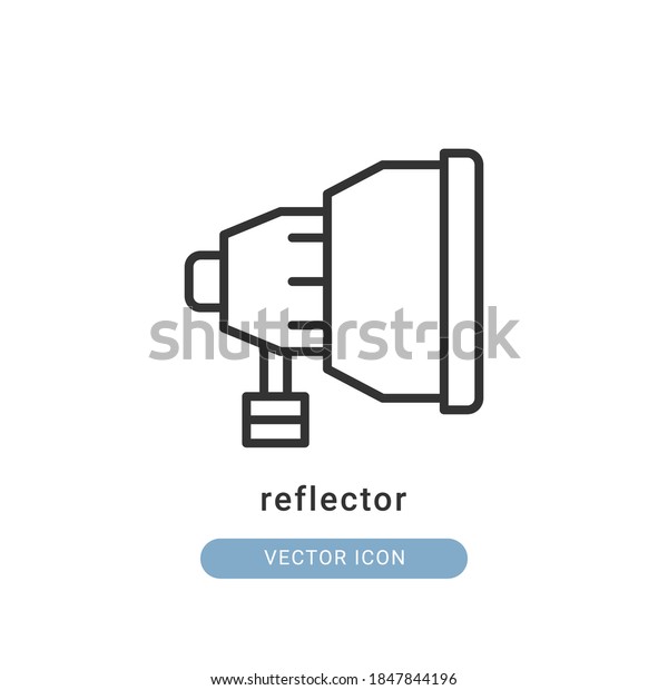 Reflector Icon Vector Illustration Reflector Icon Stock Vector (Royalty ...