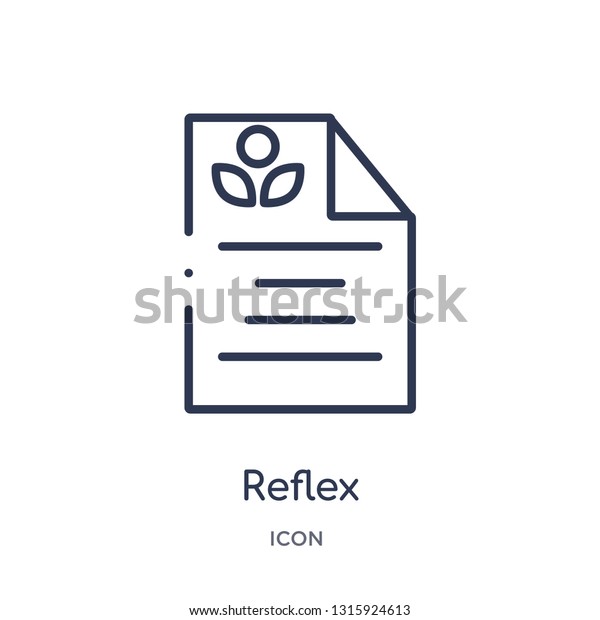 Reflex Icon Shapes Outline Collection Thin: vector de stock (libre de ...