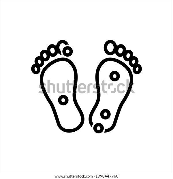 Reflexology Vector Icon Symbol Design Stock Vector (Royalty Free ...