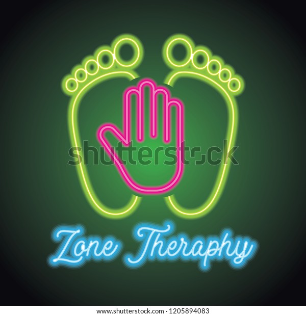 Reflexology Zone Therapy Logo Neon Sign Stock Vector (Royalty Free ...