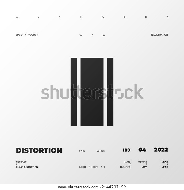 Refraction Distortion Letter Glass Effect Minimal 库存矢量图（免版税）2144797159 ...