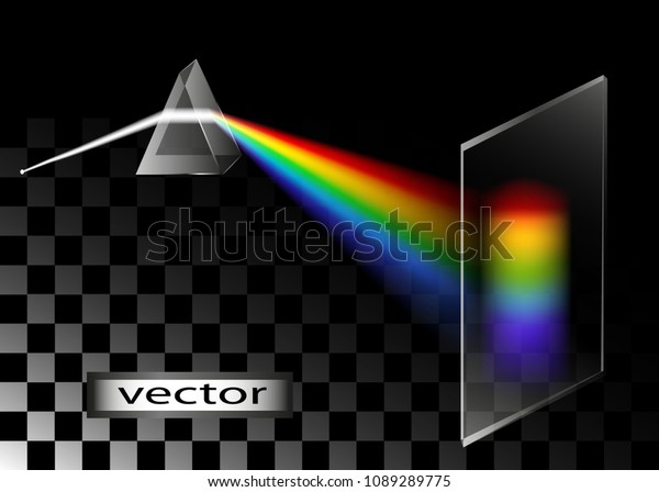 Refraction Light Expansion Color Spectrum Realistic Stock Vector ...