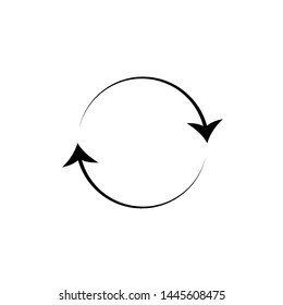 Refresh Icon Black On White Background Stock Vector (Royalty Free ...