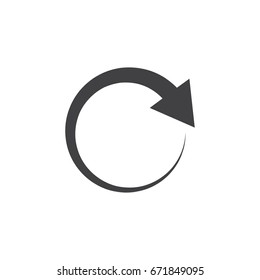 Refresh Icon Black On White Background Stock Vector (Royalty Free ...