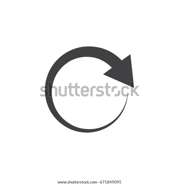 Refresh Icon Black On White Background Stock Vector (Royalty Free ...