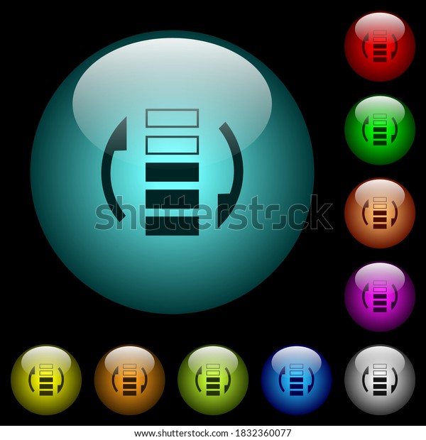 Refresh Rate Icons Color Illuminated Spherical Stock Vector (Royalty ...