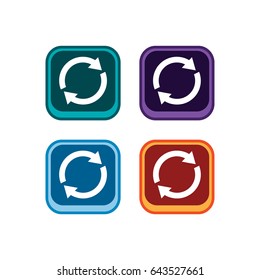 Refresh Restart Color Icon Button Game Stock Vector (Royalty Free ...