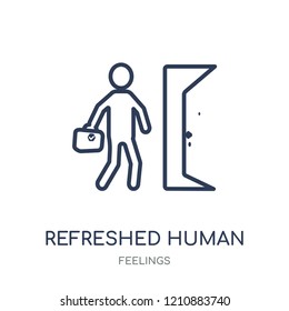 Refreshed Human Icon Refreshed Human Linear Stock Vector (Royalty Free ...