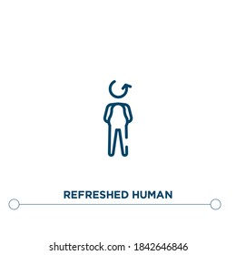 Refreshed Human Outline Vector Icon Simple Stock Vector (Royalty Free ...