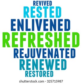 Refreshed Word Cloud On White Background Stock Vector (Royalty Free ...