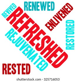 Refreshed Word Cloud On White Background Stock Vector (Royalty Free ...