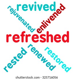Refreshed Word Cloud On White Background Stock Vector (Royalty Free ...