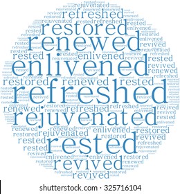 Refreshed Word Cloud On White Background Stock Vector (Royalty Free ...