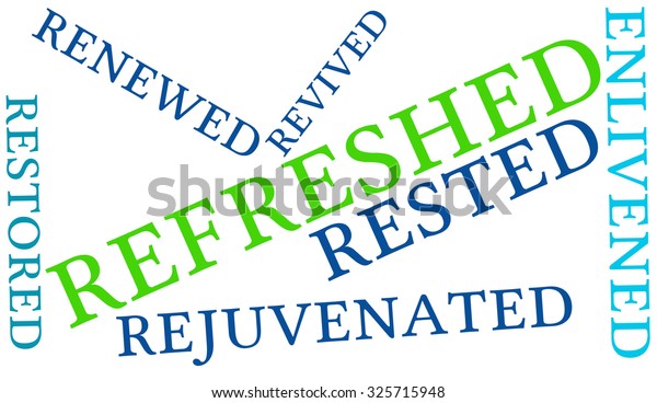 Refreshed Word Cloud On White Background Stock Vector (Royalty Free ...