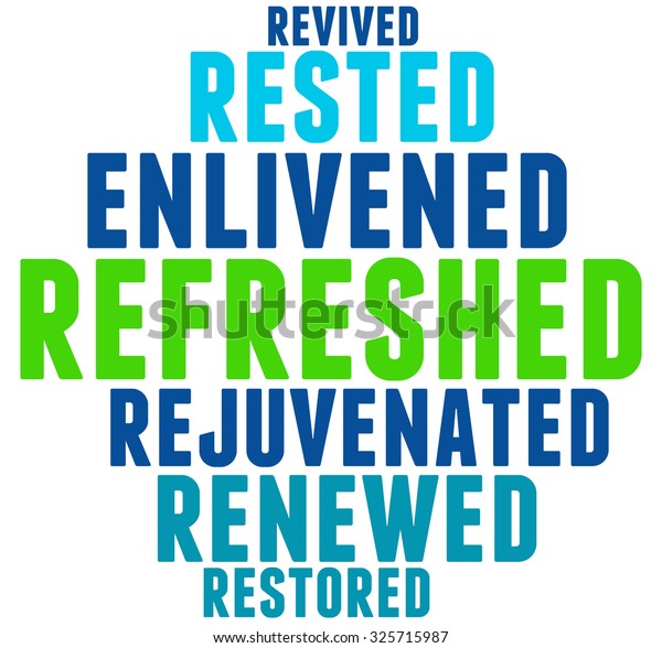 Refreshed Word Cloud On White Background Stock Vector (Royalty Free ...