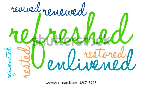 Refreshed Word Cloud On White Background Stock Vector (Royalty Free ...