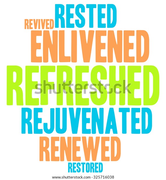 Refreshed Word Cloud On White Background Stock Vector (Royalty Free ...