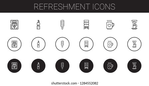 Refreshment Icons Set Collection Refreshment Ice Stock Vector (Royalty ...