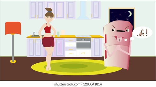 Refrigerator Be Angry Stock Vector (Royalty Free) 1288041814 | Shutterstock