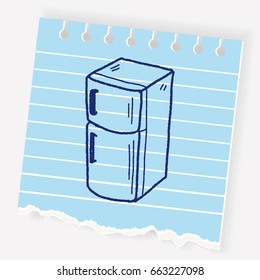 Refrigerator Doodle Stock Vector (Royalty Free) 663227098 | Shutterstock
