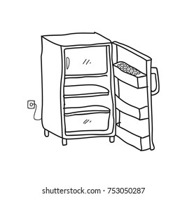 Refrigerator Doodle Art Stock Vector (Royalty Free) 753050287 ...