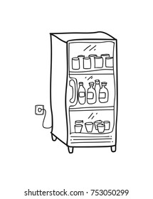 Refrigerator Doodle Art Stock Vector (Royalty Free) 753050299 ...