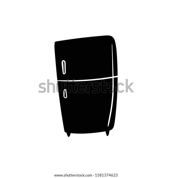Refrigerator Doodle Icon Vector Hand Drawing Stock Vector (Royalty Free ...
