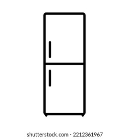Refrigerator Icon Black Contour Linear Silhouette Stock Vector (Royalty Free) 2212361967 ...