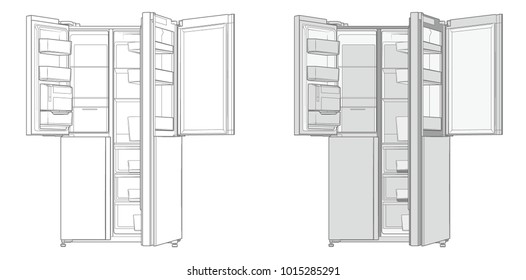 1,569 imágenes de Refrigerator line drawing - Imágenes, fotos y ...
