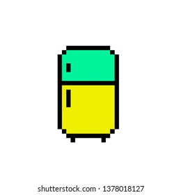 Refrigerator Pixel Art Stock Vector (Royalty Free) 1378018127 ...