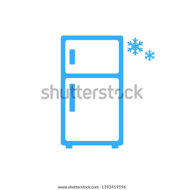 Refrigerator Symbol Icon Vector Blue Color Stock Vector (Royalty Free ...