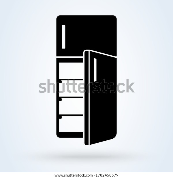 Refrigerator Vector Simple Modern Icon Design Stock Vector (Royalty ...