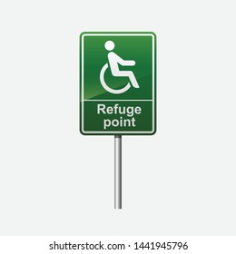 Refuge Point Sign Vector Illustration Stock Vector (Royalty Free ...