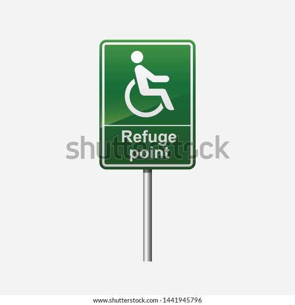 Refuge Point Sign Vector Illustration Stock Vector (Royalty Free ...