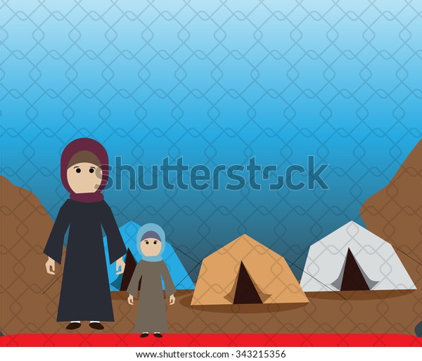 Refugeevector War Victims Concept Stock Vector (Royalty Free) 343215356 ...